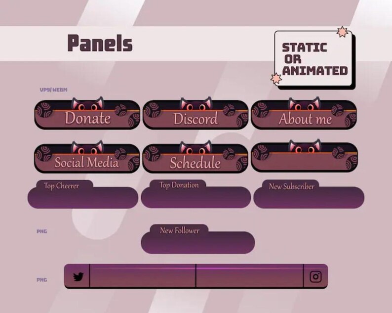 CHEAP Lofi Stream Overlay Animated Pack, Brown Stream Overlay for ...