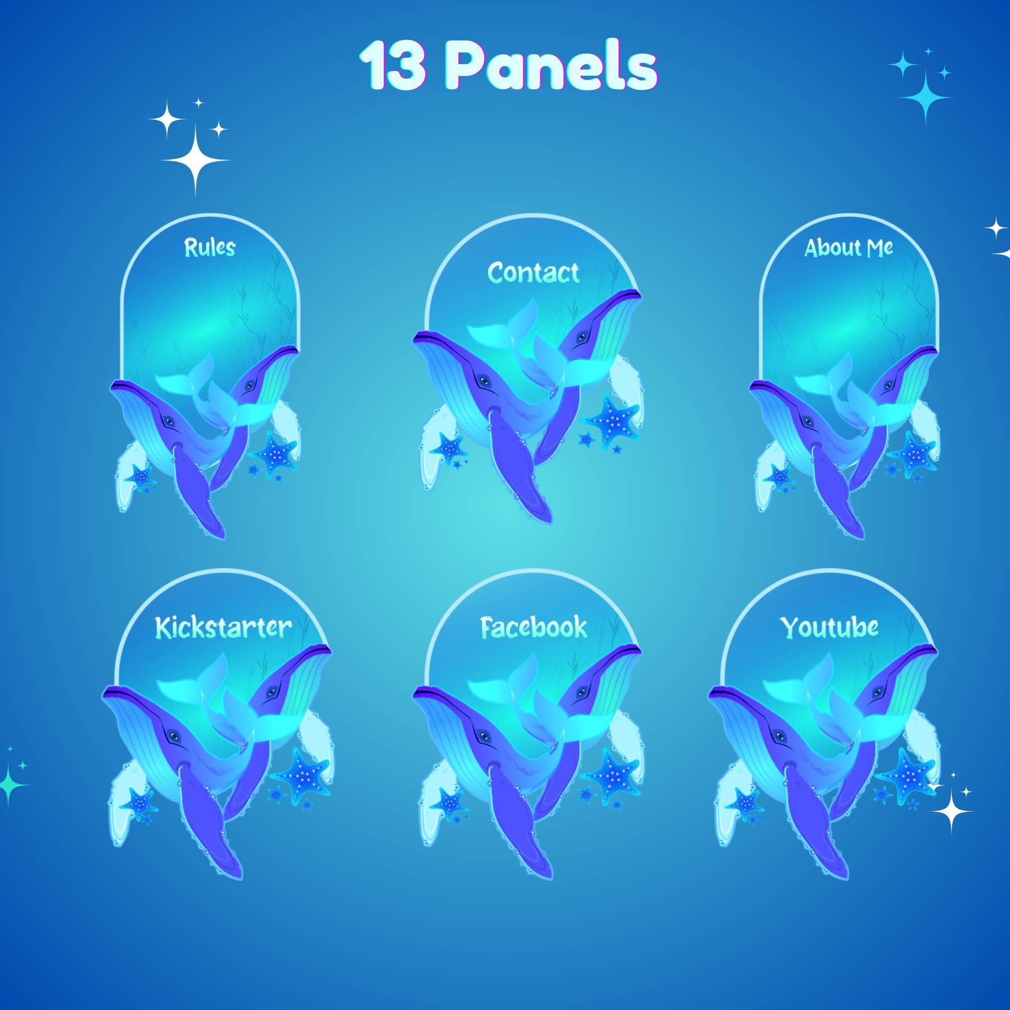 Exotic OCEAN Stream Overlay Animated Pack, Whale Stream Overlay ...