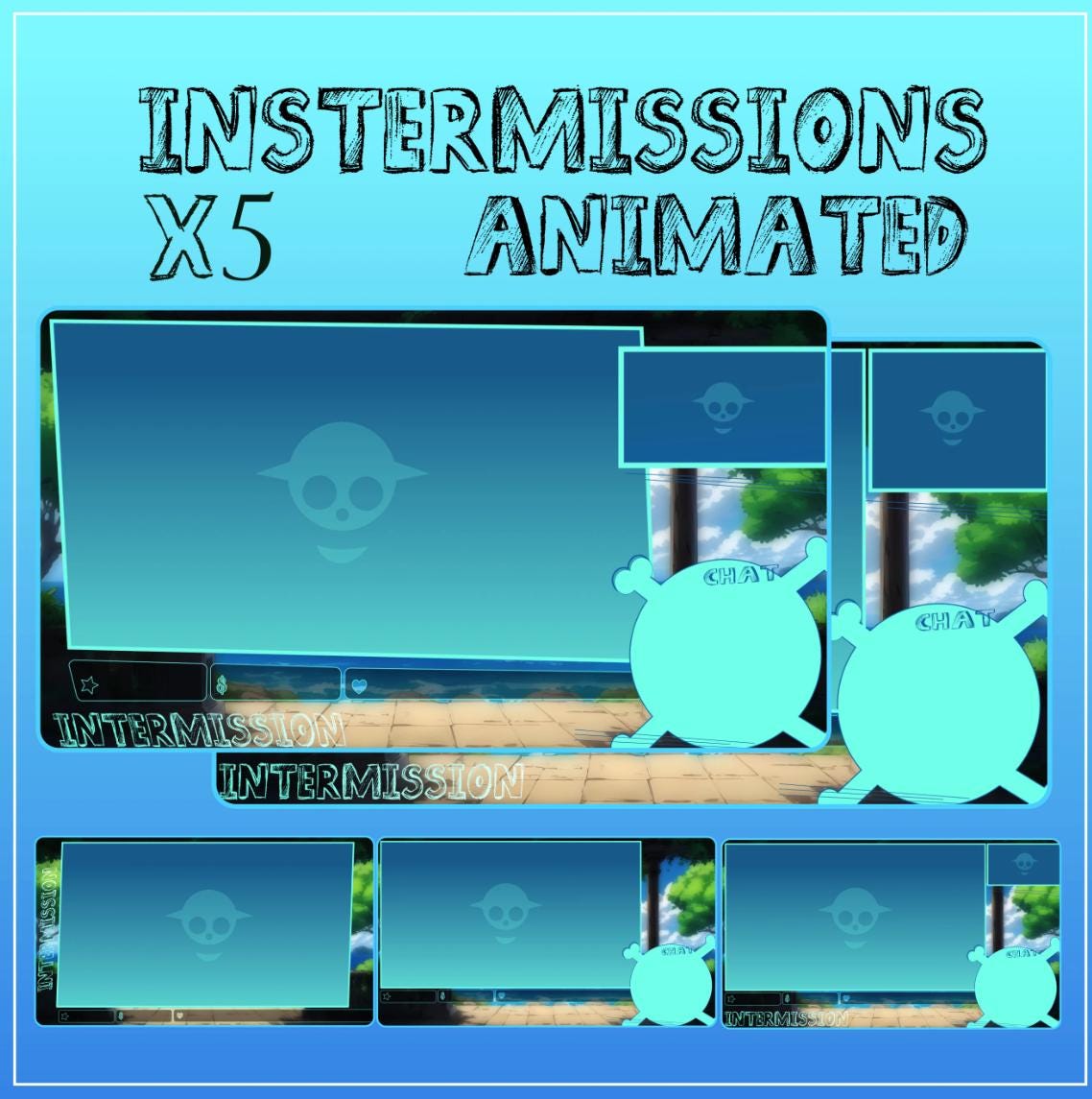 One Piece Stream Overlay Animated Pack, One Piece Stream Pack, Anime ...