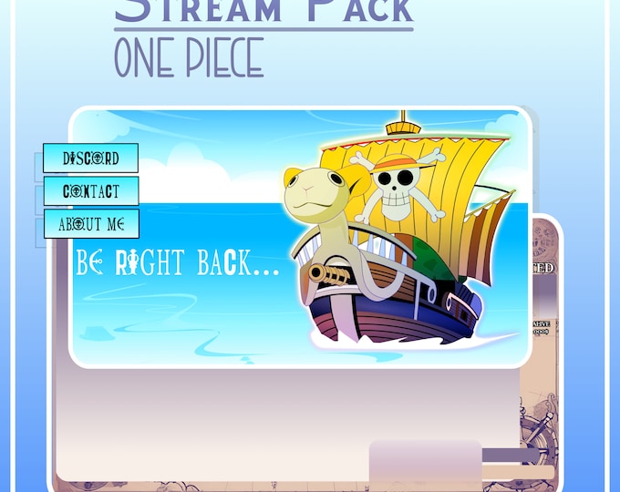 Going Merry Stream Overlay Pack, One Piece Overlay Animated, Anime ...