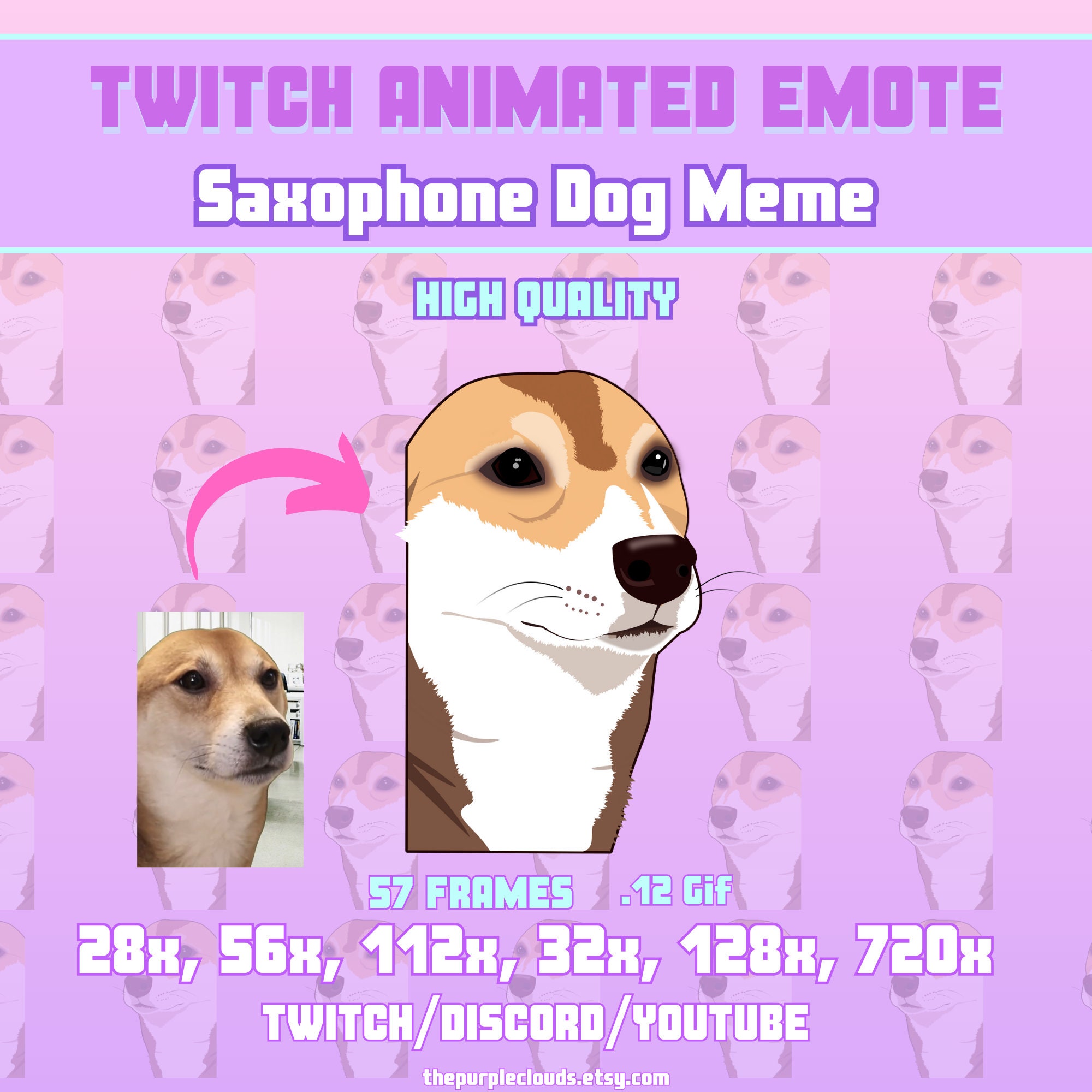 DOG MEME Animated Emote, Twitch Meme, Meme Emote, Dog Meme Emotes, 2024 ...