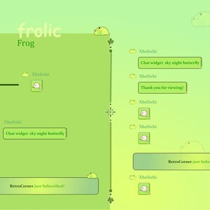 FROGGY Chat Widget for Twitch, Greenish Froggy Chat Widgets for Twitch ...
