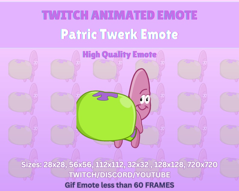 Starfish TWERK ANIMATED Emote, Starfish Emote, Twerk Animated Emote ...