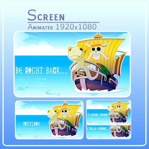 Going Merry Stream Overlay Pack, One Piece Overlay Animated, Anime ...