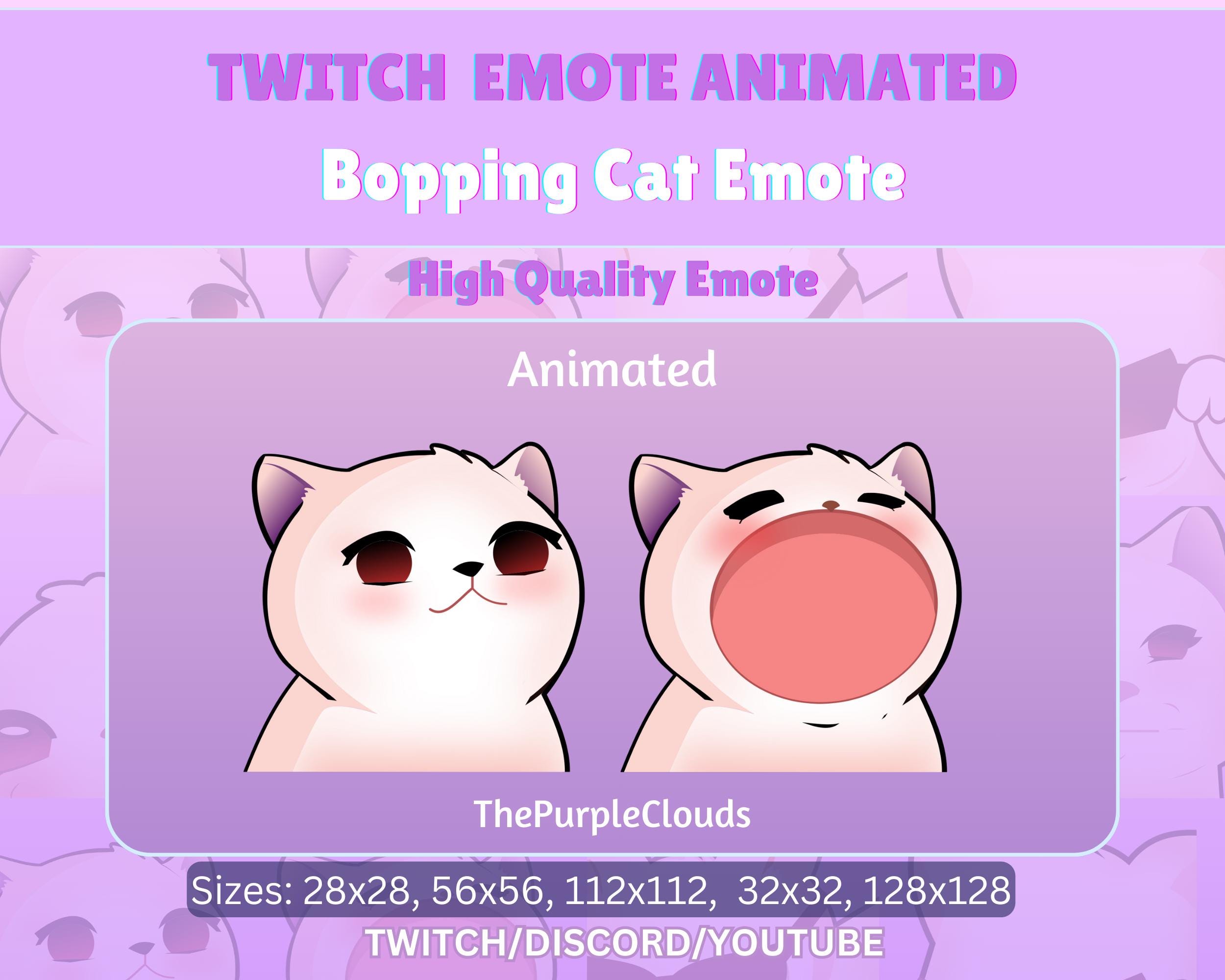 Bop Cat Meme Emote Animated, Twitch Emotes Meme Cat, Bop Cat Animated ...