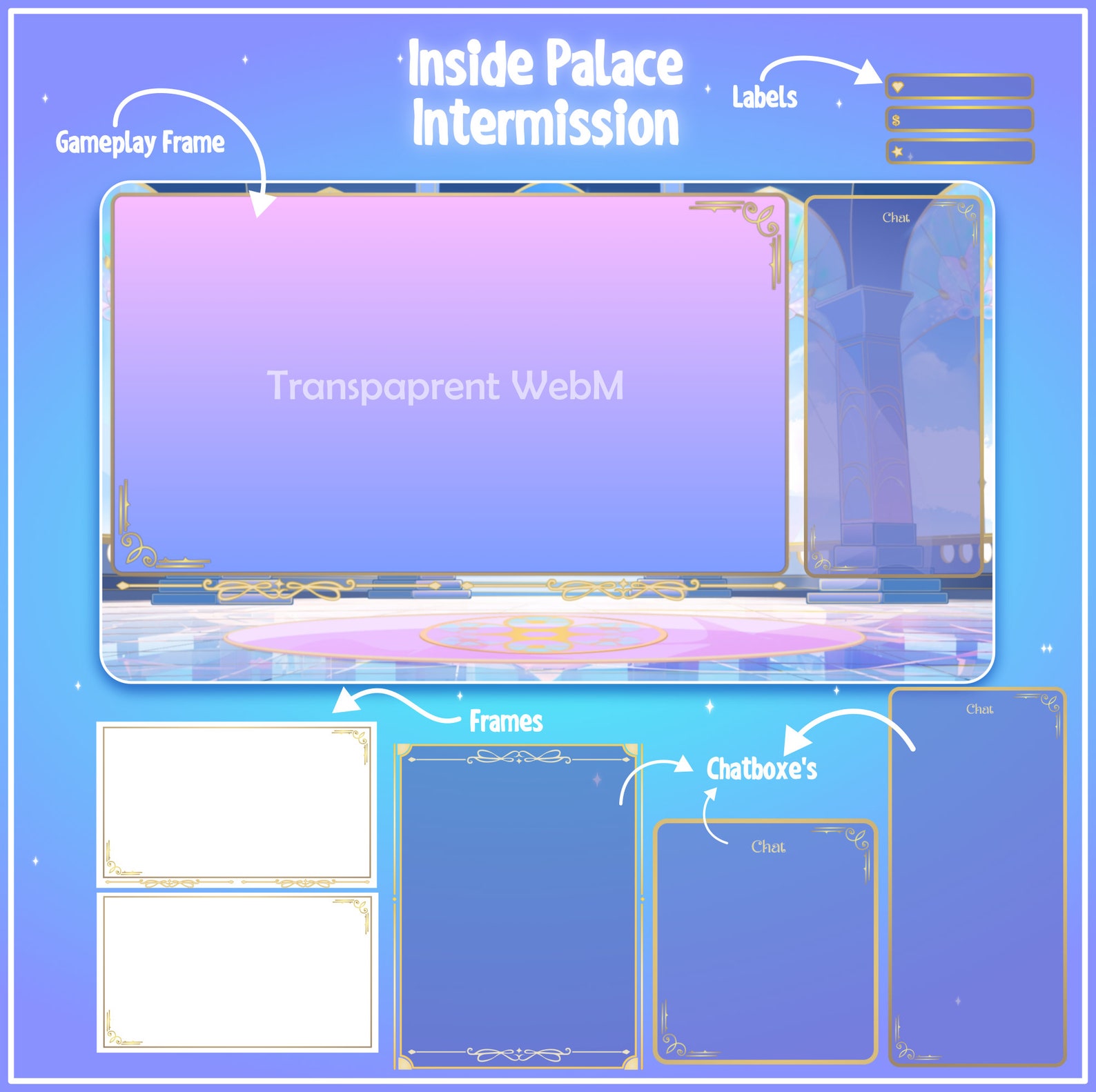 Custom Vtuber Stream Overlay, Custom Vtuber Intermission, Custom Vtuber ...