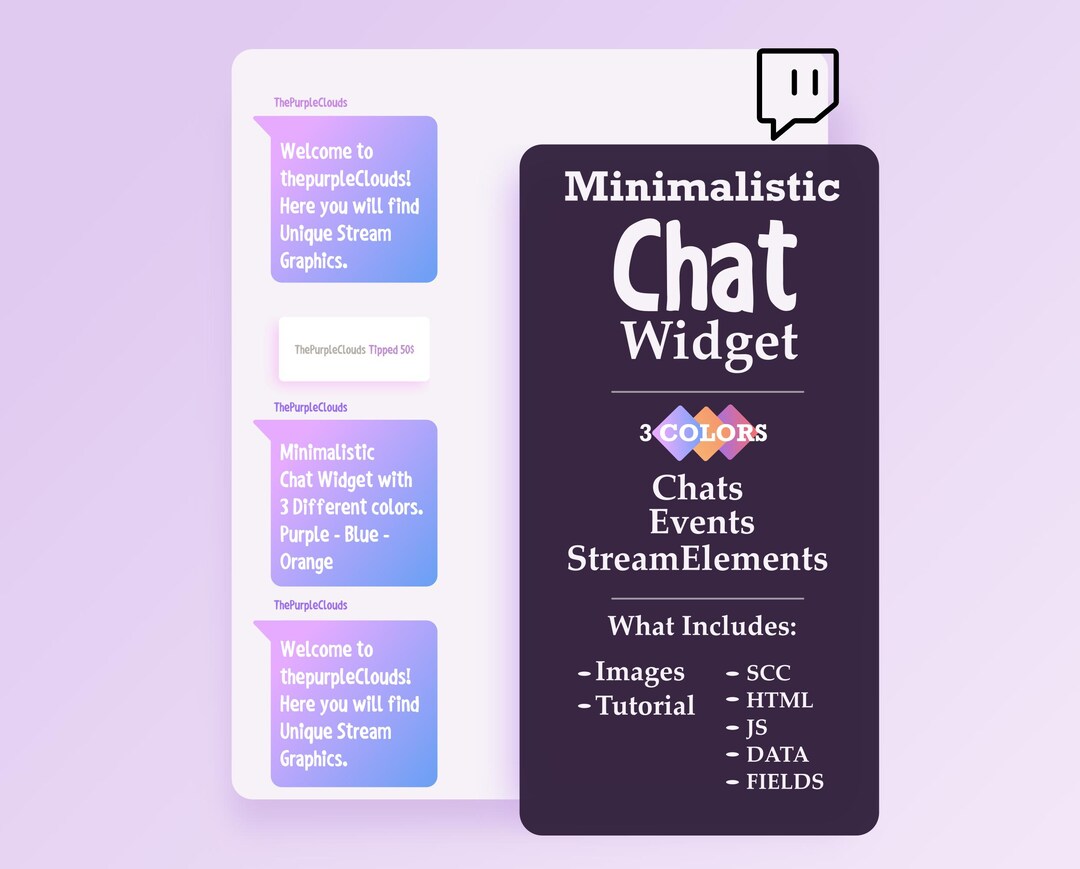 Minimal Chat Widget for Twitch, Simple Minimalistic Chat Widget for ...