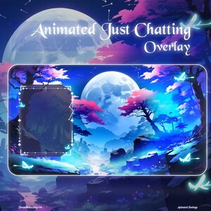 Light Moon Vtuber Overlay Package, Vtuber Stream Overlay, Vtuber ...