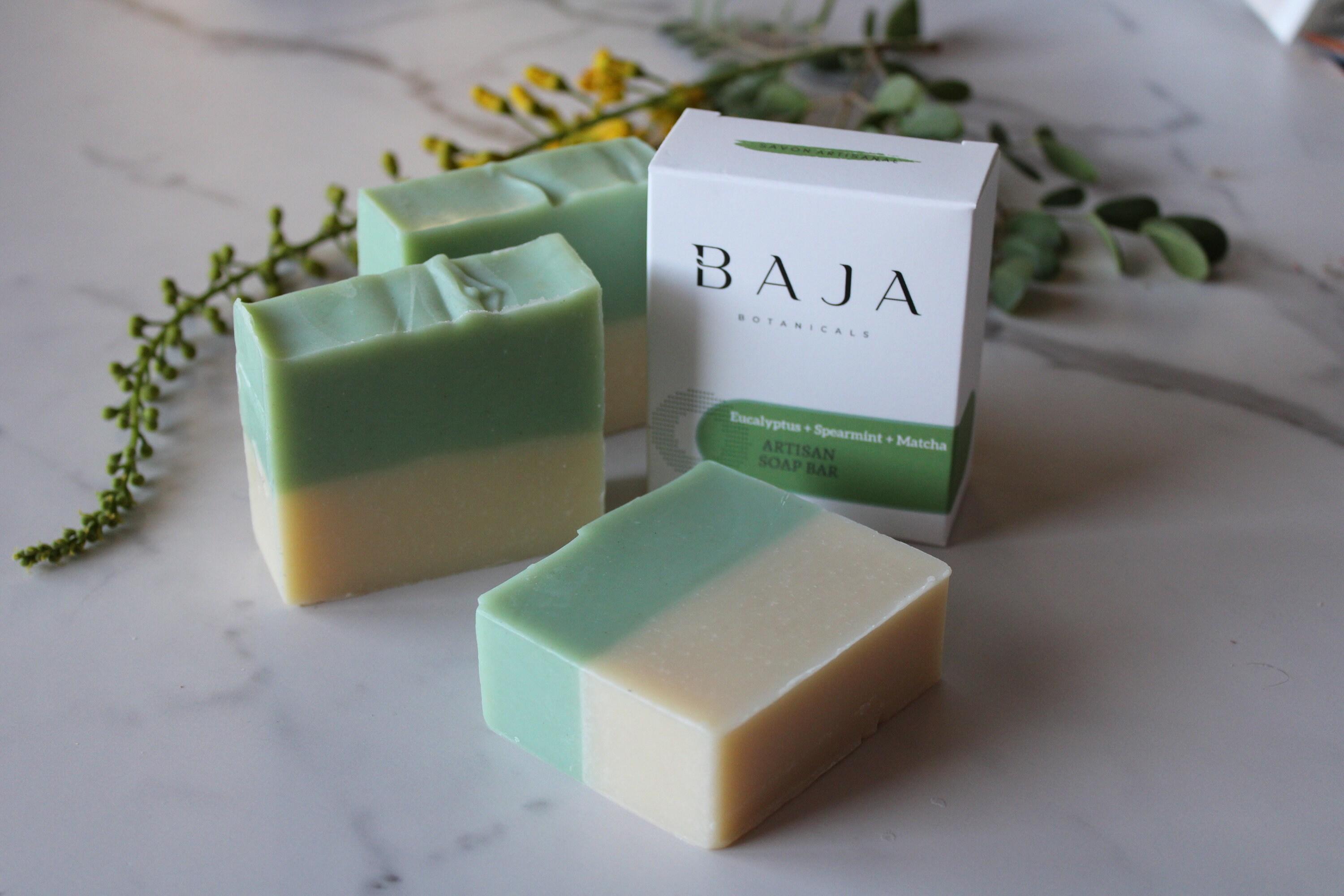Eucalyptus Spearmint Matcha Soap Bar Cold Process Soap Handmade Soap ...