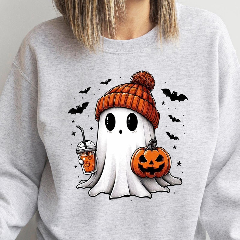 Women Ghost Sweatshirt - Etsy