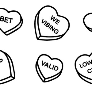 Valentine's Candy Heart- Gen Z- SVG File - Etsy
