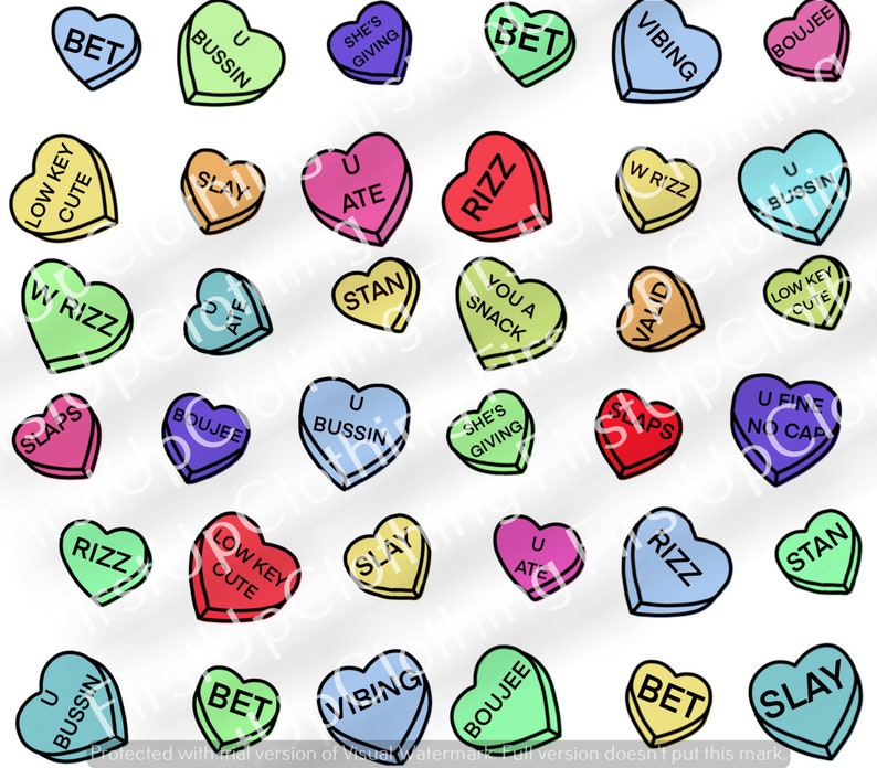 Valentines Day Gen Z Tumbler Wrap PNG - Etsy