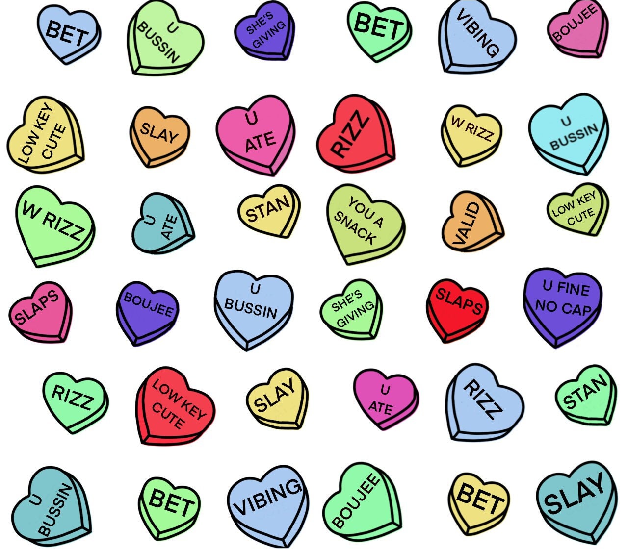 Valentines Day Gen Z Tumbler Wrap PNG - Etsy