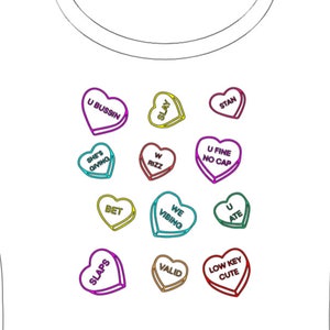 Valentine's Candy Heart- Gen Z- SVG File - Etsy