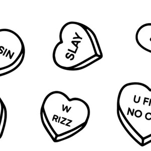 Valentine's Candy Heart- Gen Z- SVG File - Etsy