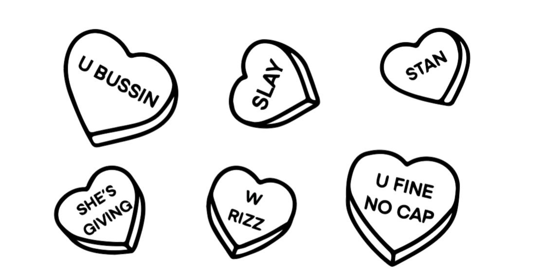Valentine's Candy Heart- Gen Z- SVG File - Etsy