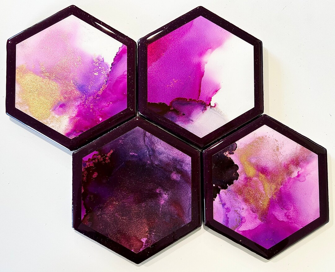 Violet Night Coasters - Etsy