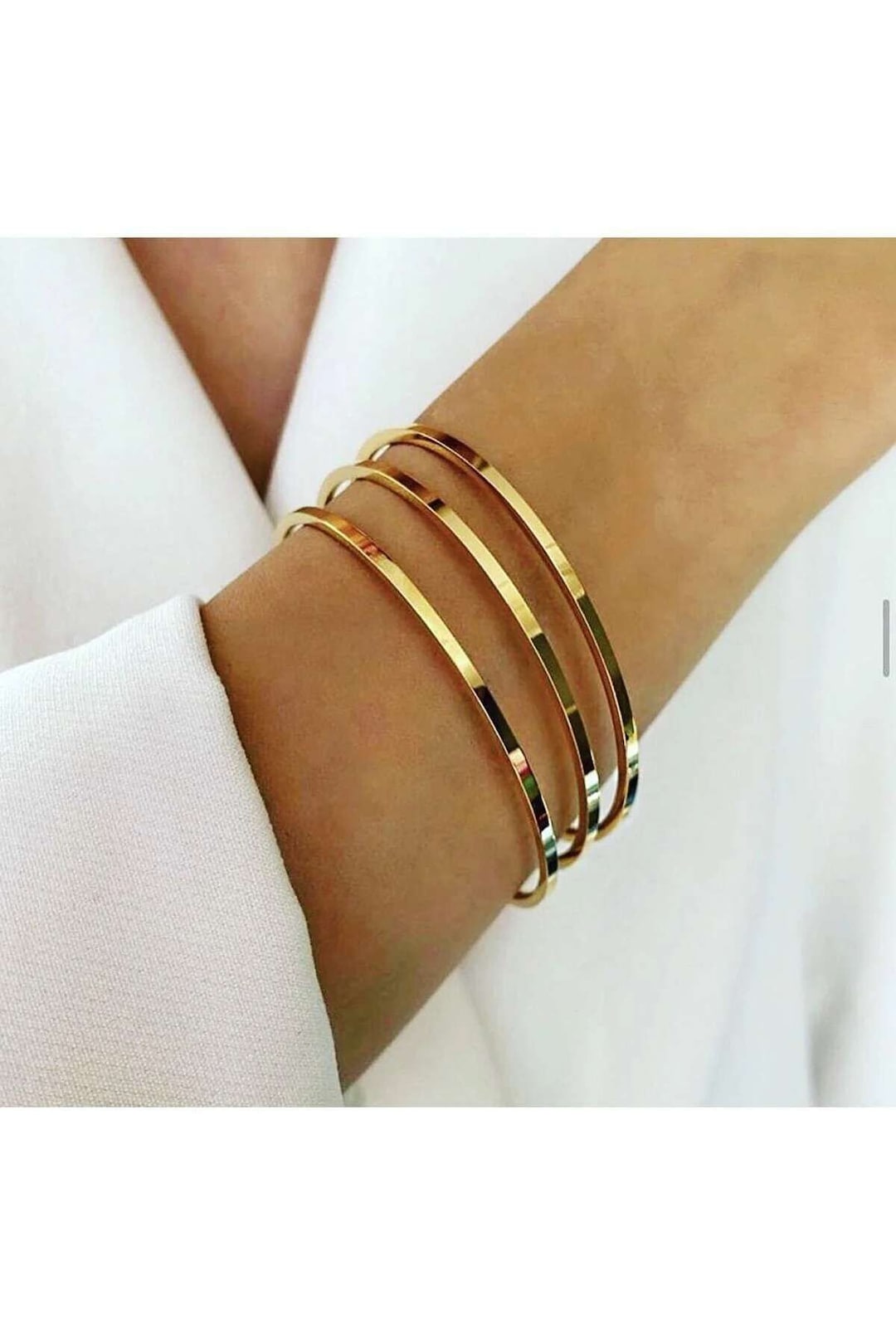 Ajda Bracelet Gold Plated Gift Women's Sparkler - Etsy