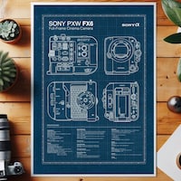 Arri Alexa Mini Camera Blueprint Poster: Studio Decor Gift (digital ...