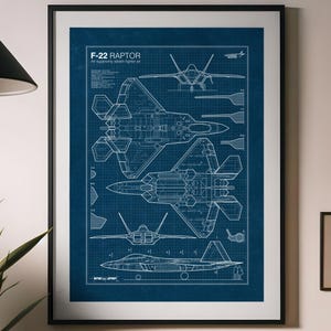 F 22 Raptor Blueprint Svg - Etsy UK