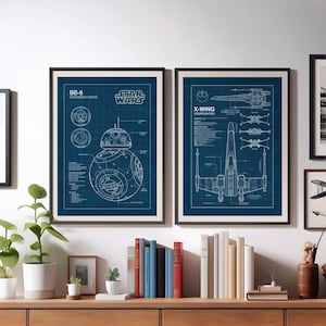 X-wing Fighter Blueprint Poster: Star Wars Geek Decor (digital Download ...