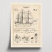 Vintage Ship, Blueprint Poster, Ship Print, Nautical Retro Poster Print ...