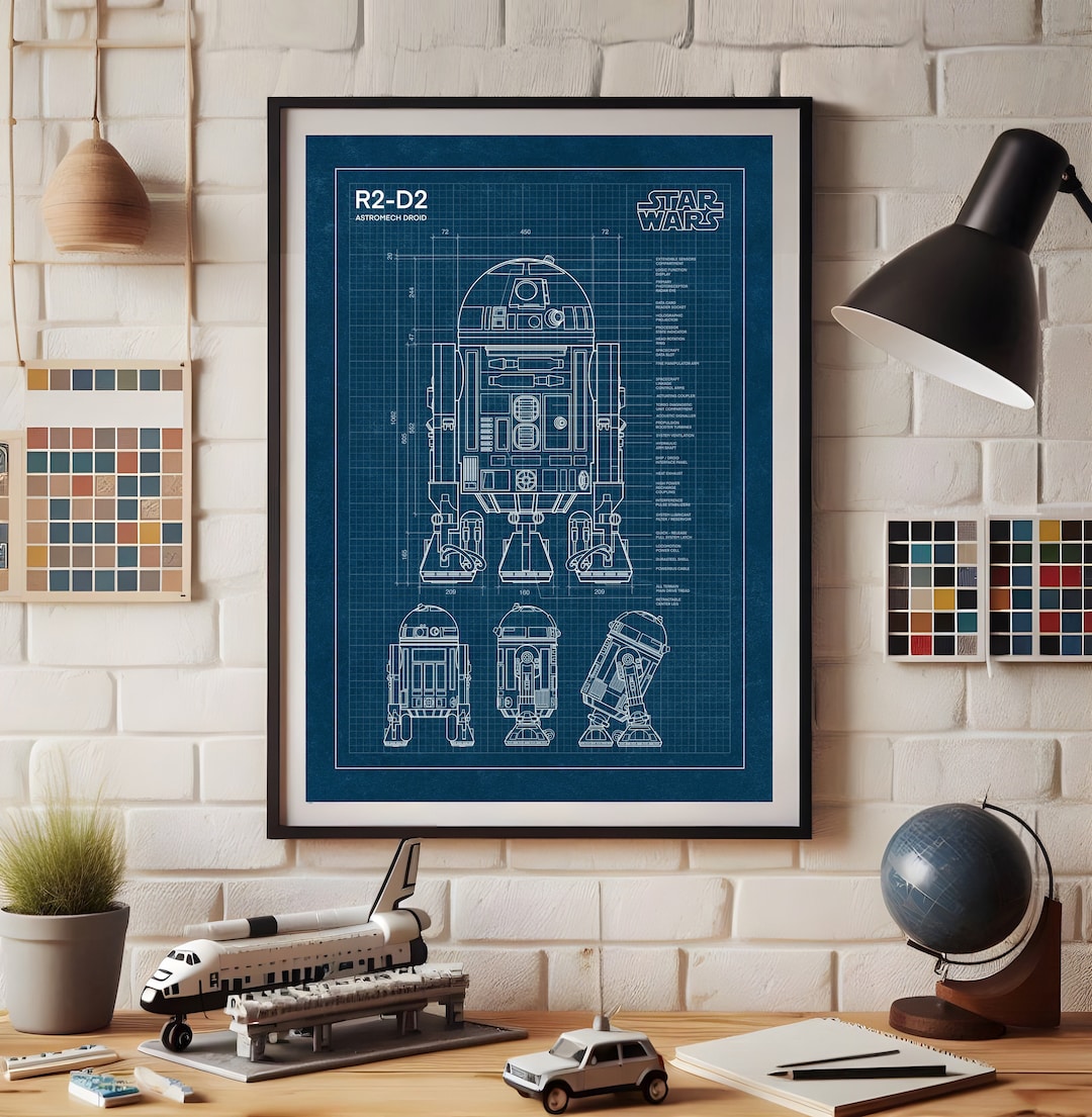 R2-D2 Blueprint Poster: Star Wars Geek Decor (digital Download) - Etsy