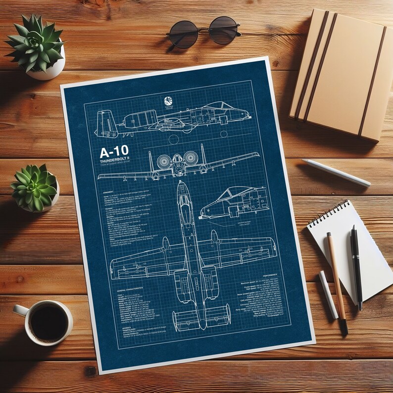 A-10 Thunderbolt, A-10 Warthog, Blueprint, Aviation, Military Aviation ...