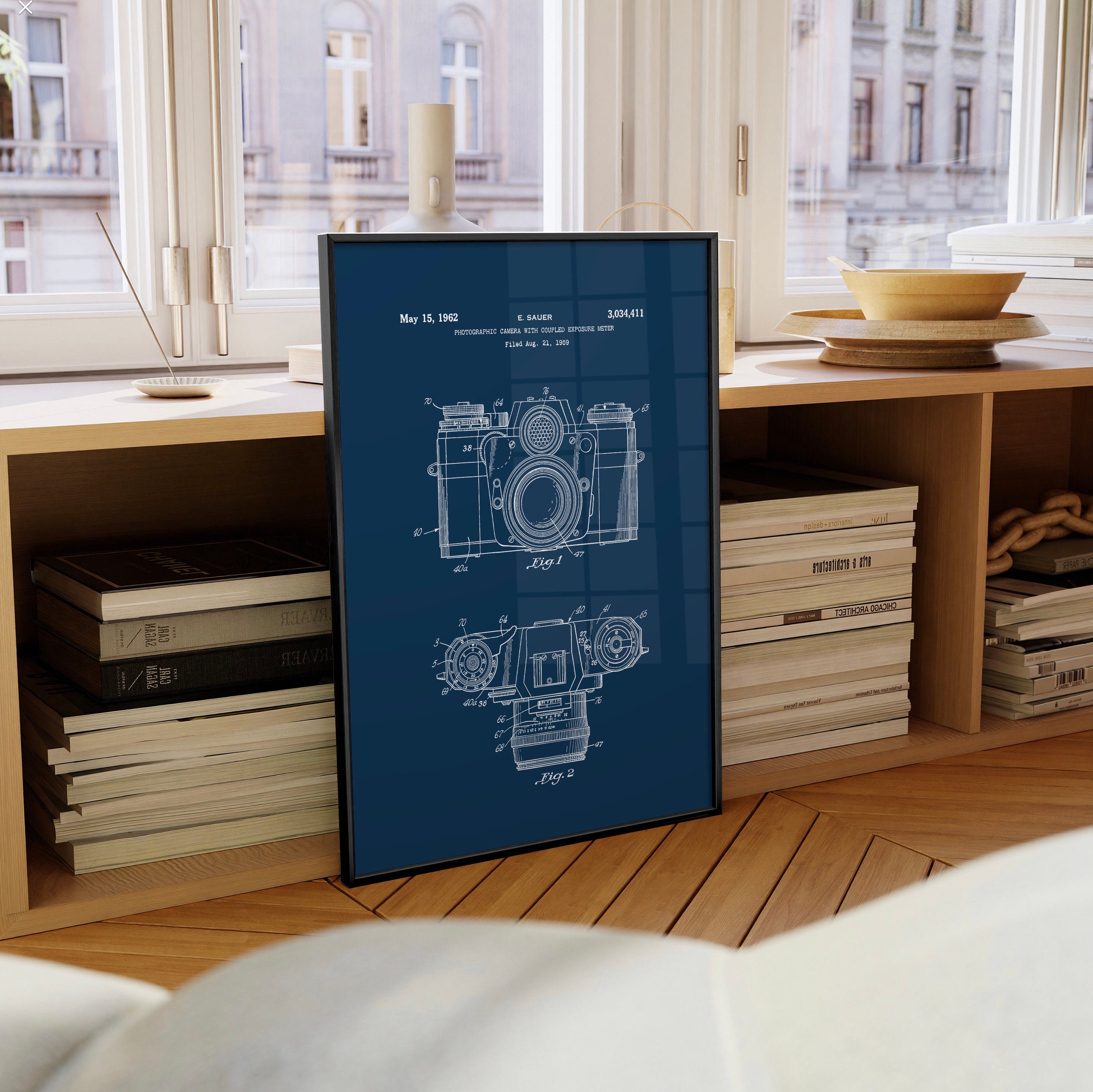 Classical Camera Poster, Blueprint Poster, Vintage Camera Blueprint ...