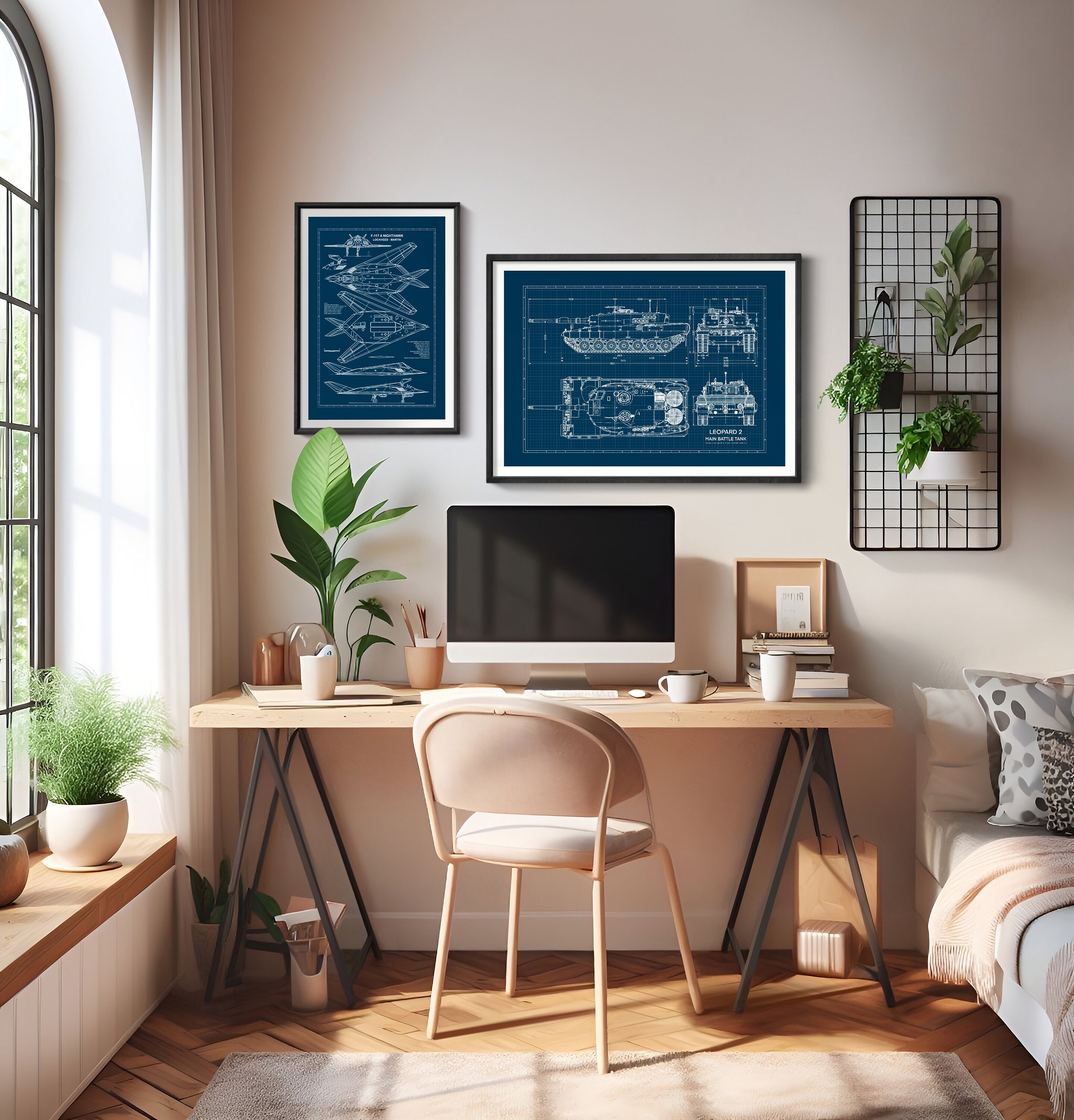 Leopard-2 Main Battle Tank Poster, Blueprint Poster, Tank Blueprint ...