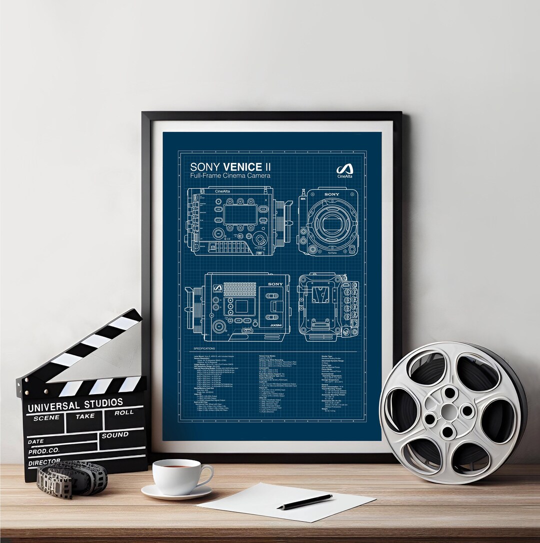 Sony Venice 2 Cinema Camera, Blueprint Poster, Camera Poster, Camera ...