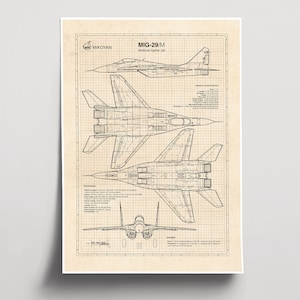Mig-29 Fulcrum, Fighter Jet, Mig-29, Blueprint, Russian Fighter Jet ...