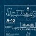 A-10 Warthog Blueprint: USAF Aviation Art, Military Jet Technical ...