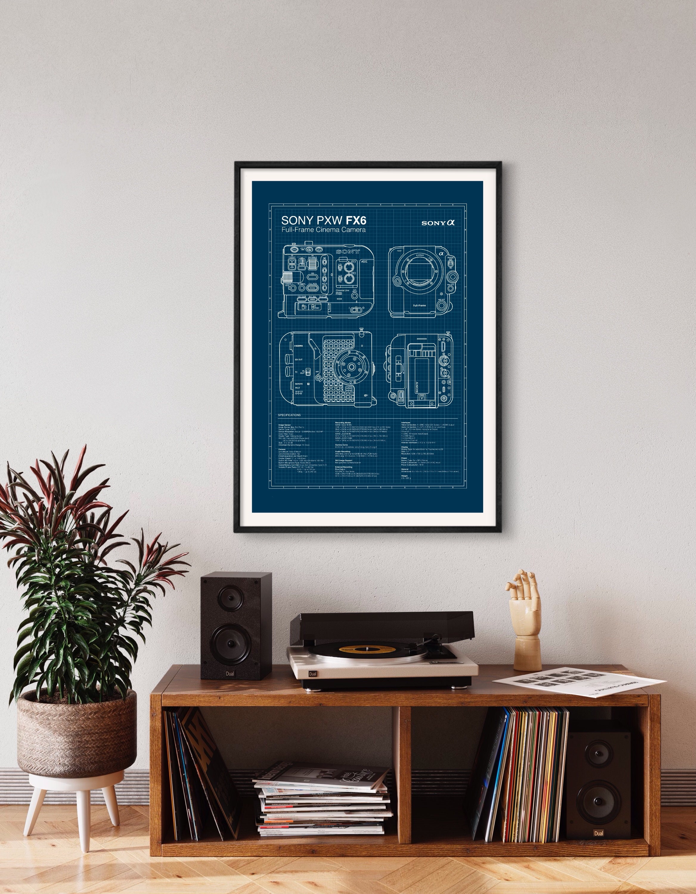 Sony FX6 Camera, Blueprint Poster, Camera Poster, Camera Print, Gift ...
