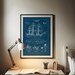 Vintage Ship, Blueprint Poster, Ship Print, Nautical Retro Poster Print ...