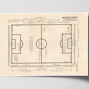 Soccer Field, Football Field Blueprint, FIFA, Football Decor, Diagram ...