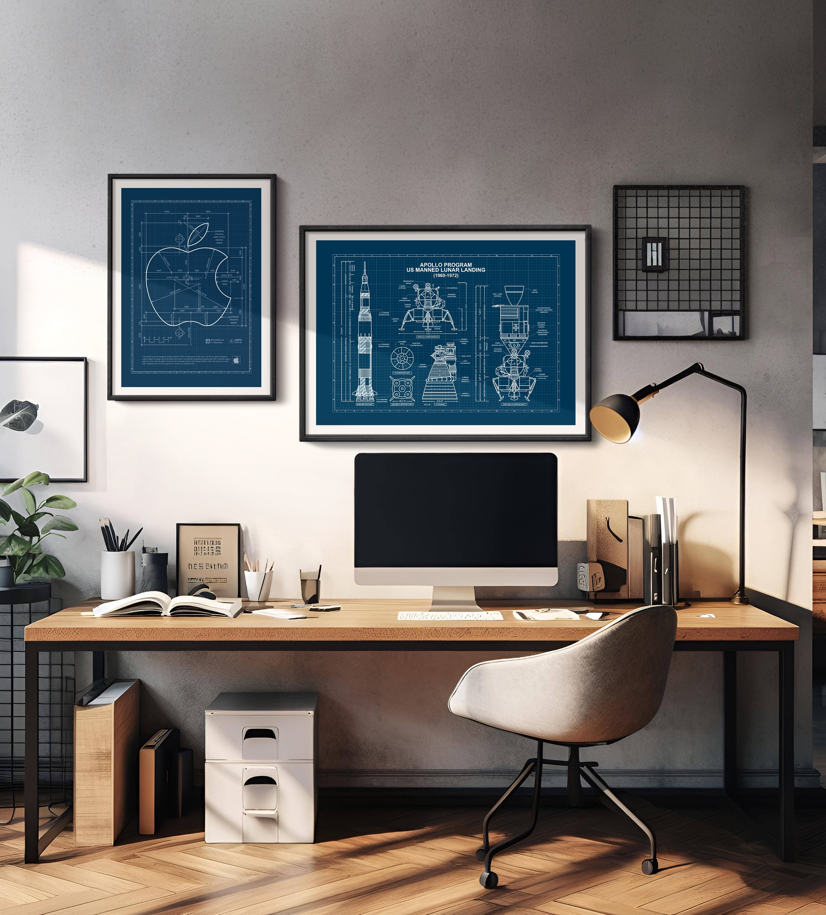 Apollo 11 Mission Poster, Blueprint Poster, Moon Landing Print, Saturn ...