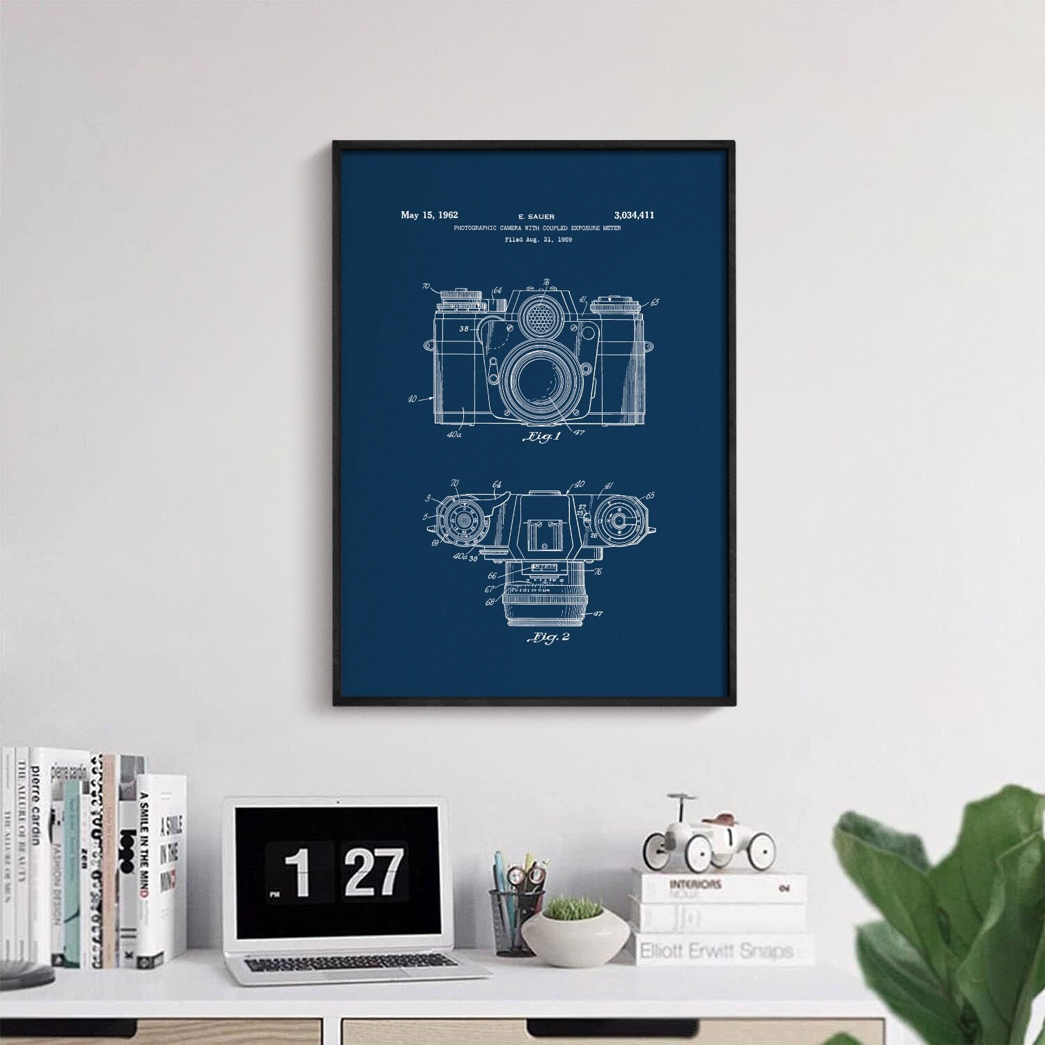 Classical Camera Poster, Blueprint Poster, Vintage Camera Blueprint ...