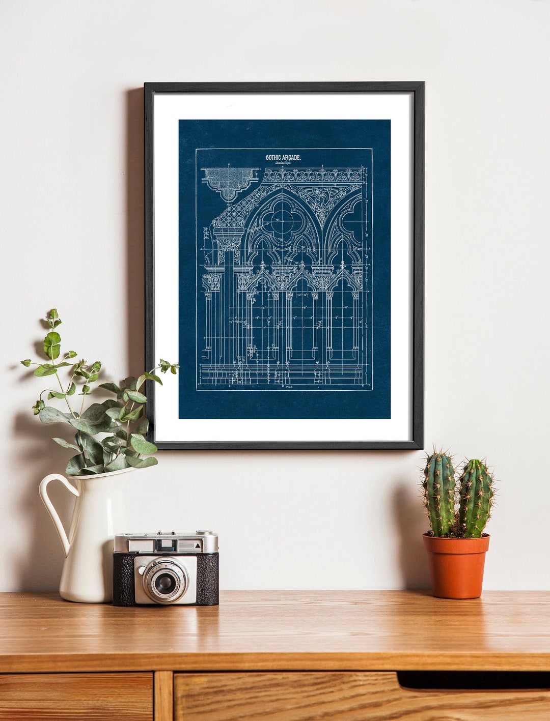 Gothic Architecture Print, Blueprint, Architectural Print, Architecture ...