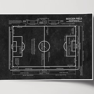 Soccer Field, Football Field Blueprint, FIFA, Football Decor, Diagram ...