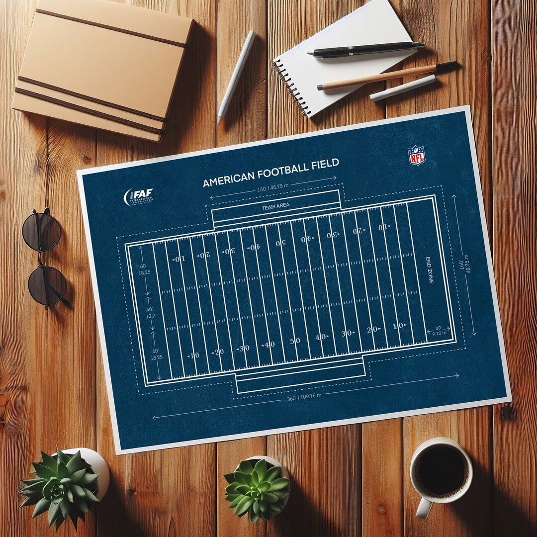 American Football, Football Field, Blueprint, IFAF, Football Decor ...