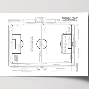 Soccer Field, Football Field Blueprint, FIFA, Football Decor, Diagram ...