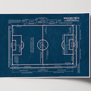 Soccer Field, Football Field Blueprint, FIFA, Football Decor, Diagram ...