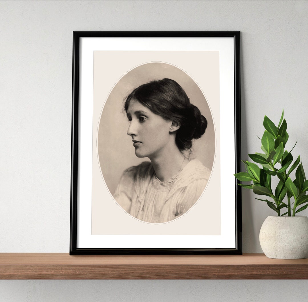 Virginia Woolf, Artist Portrait, Vintage Print, Home Office Decor ...