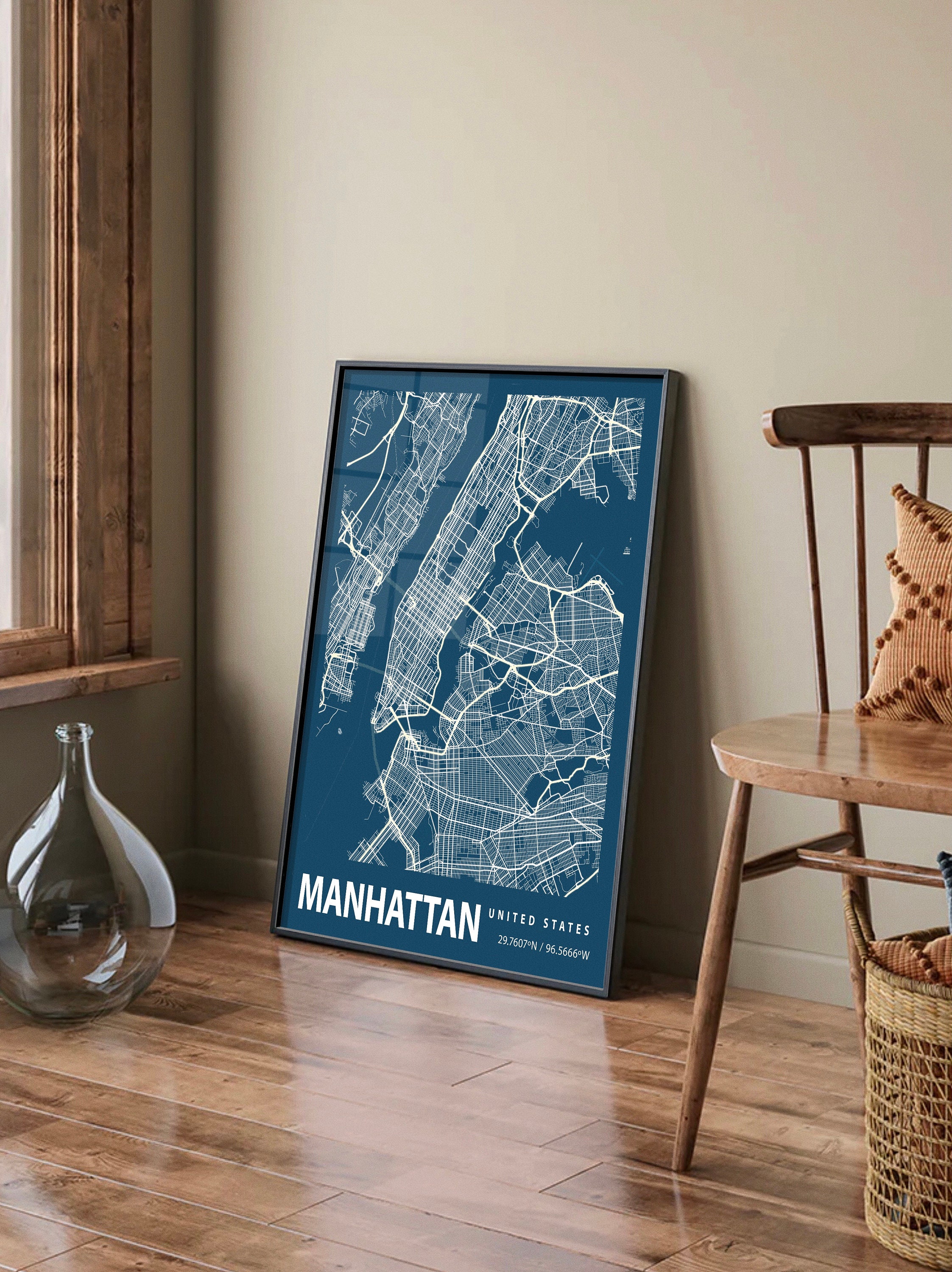Blue Print Poster, City Map Poster, Map Print, World Cities Maps, Map ...