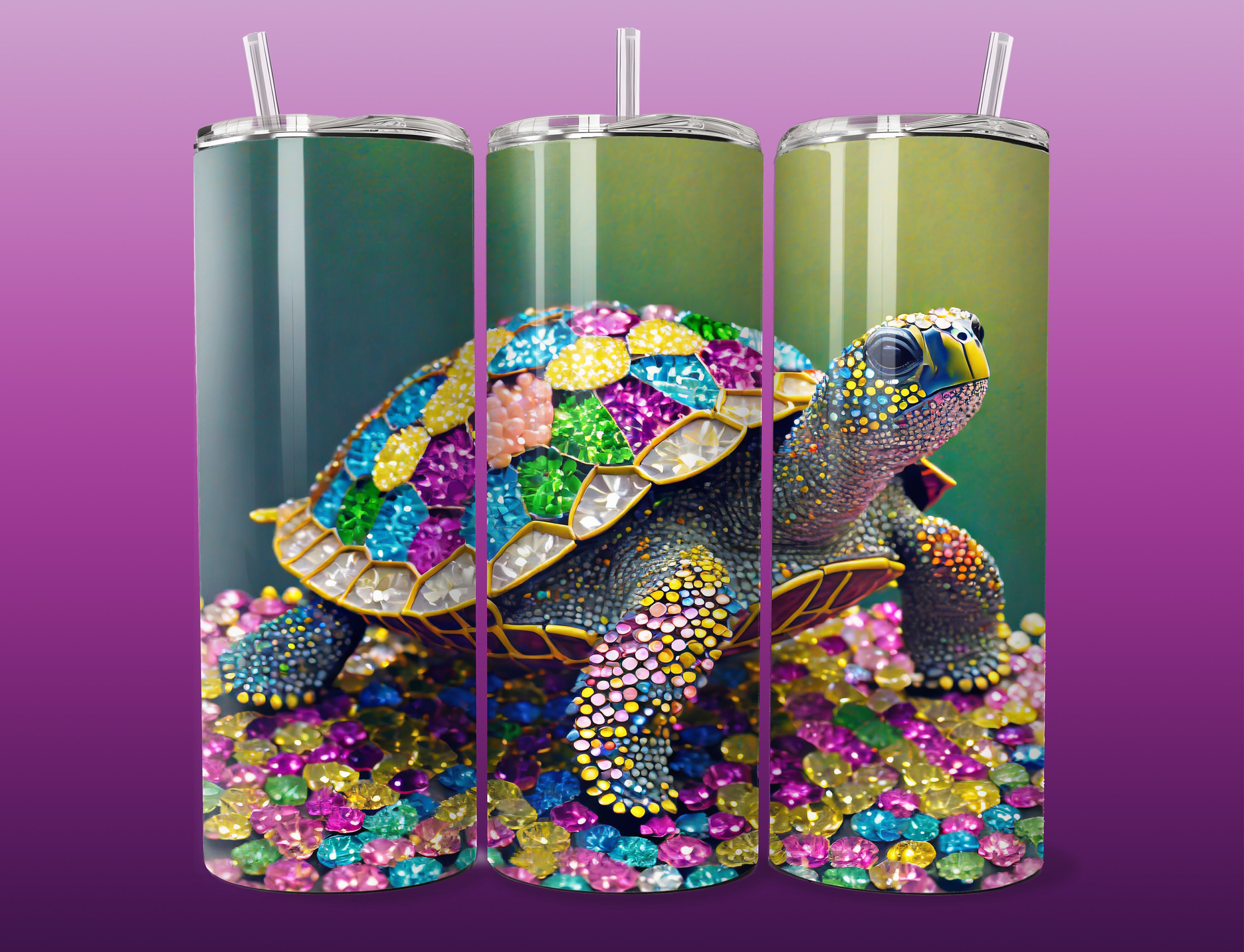 Rhinestone Turtle 20oz Tumbler Wrap PNG Digital File for Sublimation - Etsy