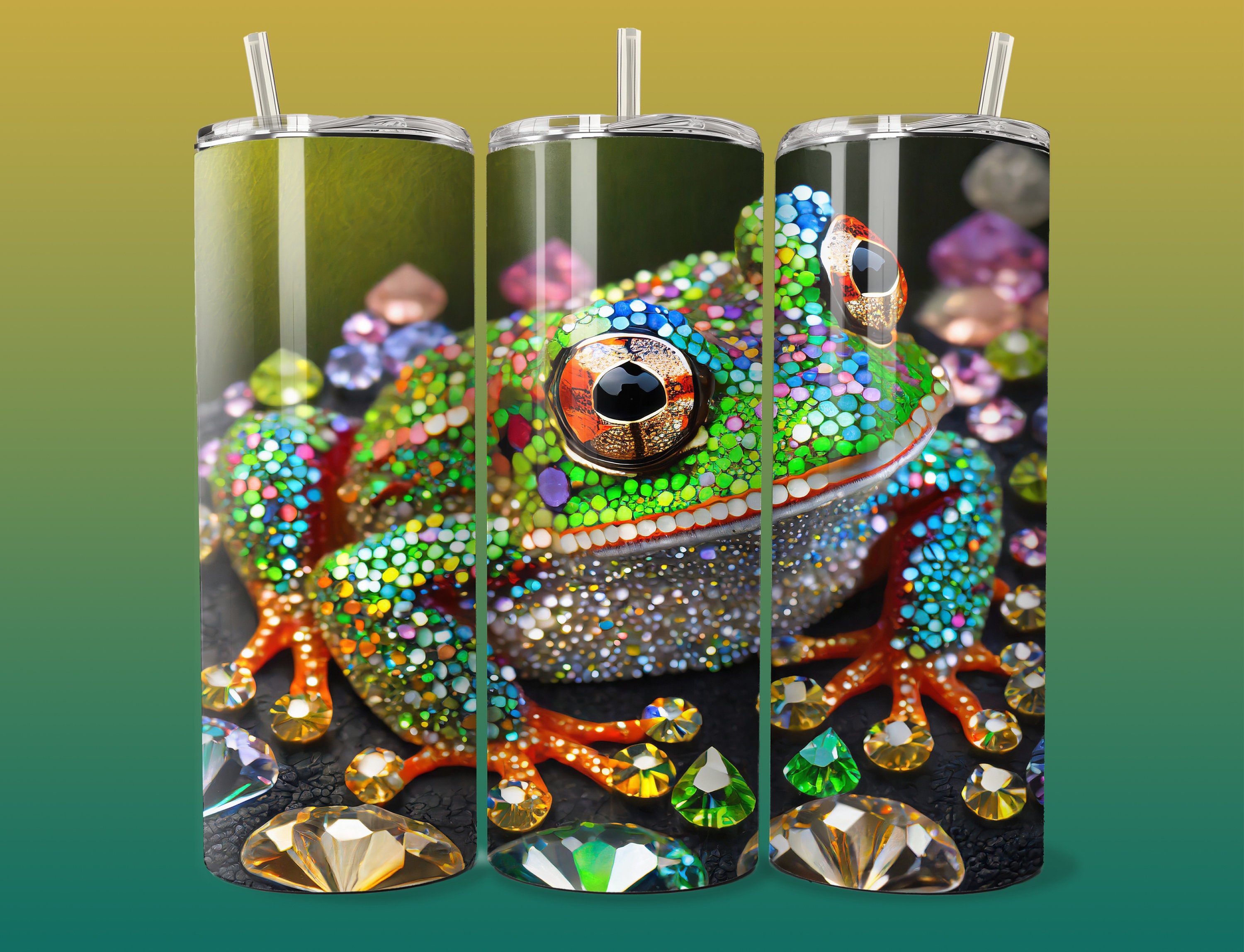 Rhinestone Frog 20oz Tumbler Wrap PNG Digital File for Sublimation - Etsy