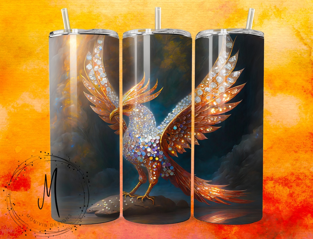 Seamless Rhinestone Phoenix 20oz Tumbler Wrap PNG Digital - Etsy