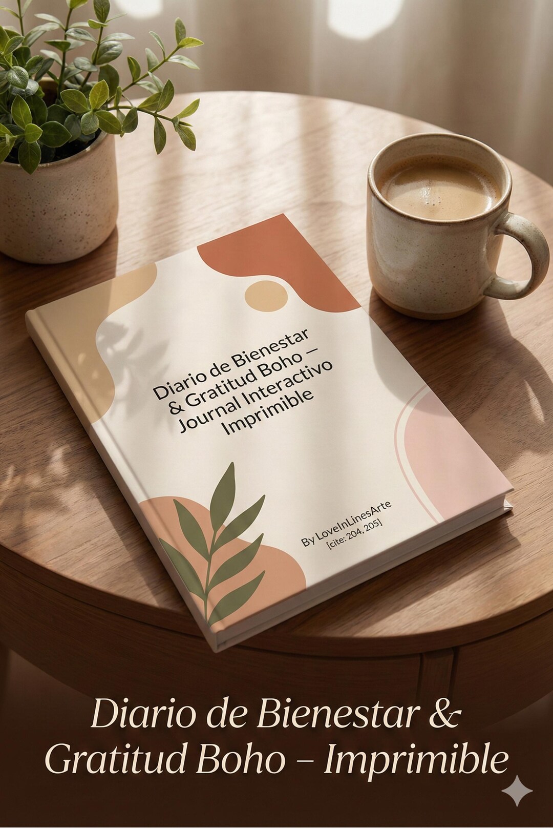Spanish Wellness Journal | Diario de Gratitud Imprimible | Self Care ...