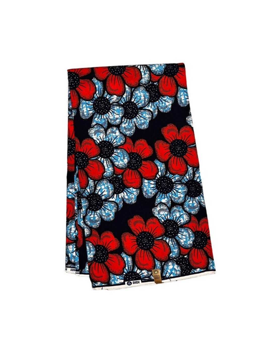 African Floral Cotton Fabric, 100% Cotton Ankara. African Wax Rose ...
